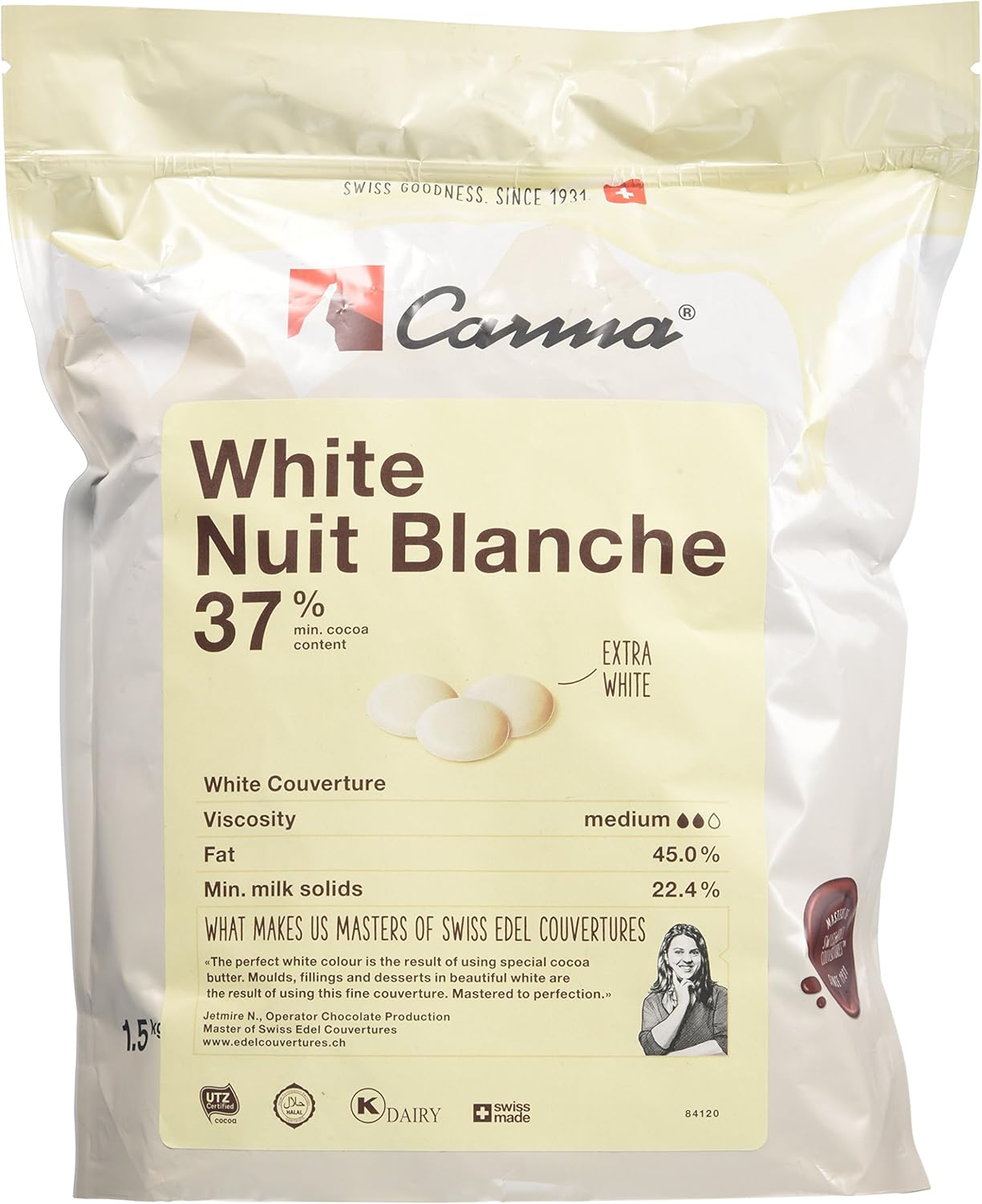 Carma White Nuit Blanche Couverture Chocolate Buttons 1.5kg: Amazon.co ...
