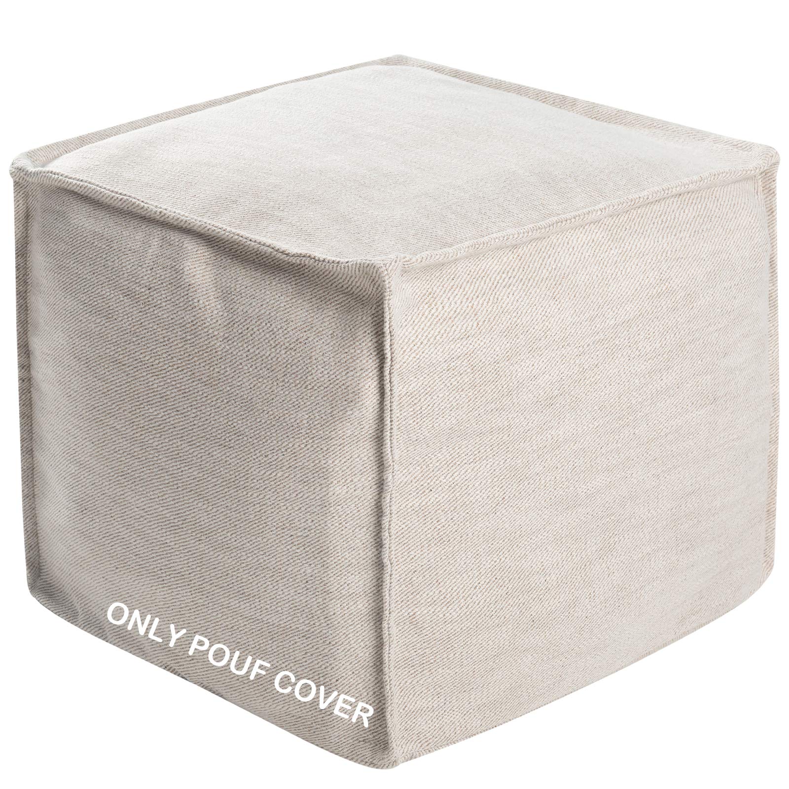 idee-home Unstuffed Pouf Cover, Storage Bean Bag Cubes, Ottoman Pouf ...