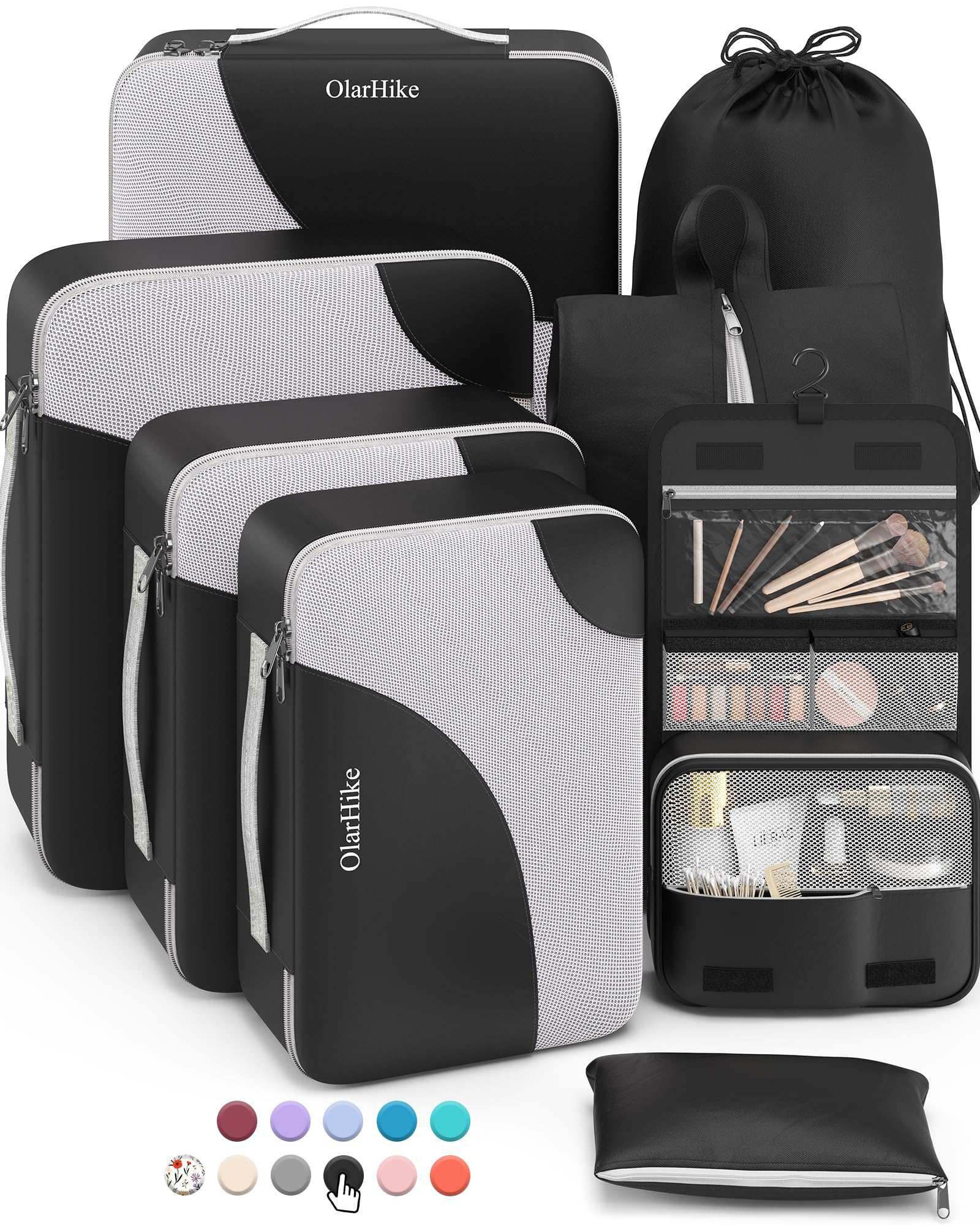 OlarHike 8 Set Packing Cubes for Travel, 4 Various Sizes(Extra Large ...