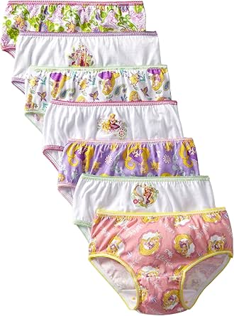 Amazon.com: Disney Little Girls' 7 Pack Tangled Underwear, Assorted, 6 ...