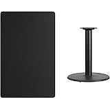 Amazon.com - Flash Furniture 36'' Square Black Laminate Table Top with ...