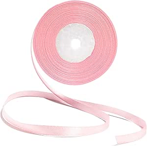 Amazon.com : Pink Ribbon 1/4 Inches 36 Yards Satin Roll Perfect for ...