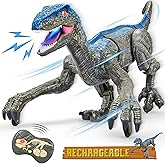 Amazon.com: Remote Control Dinosaur Toys for Kids: Big RC Roaring Walking with Light Sound ...