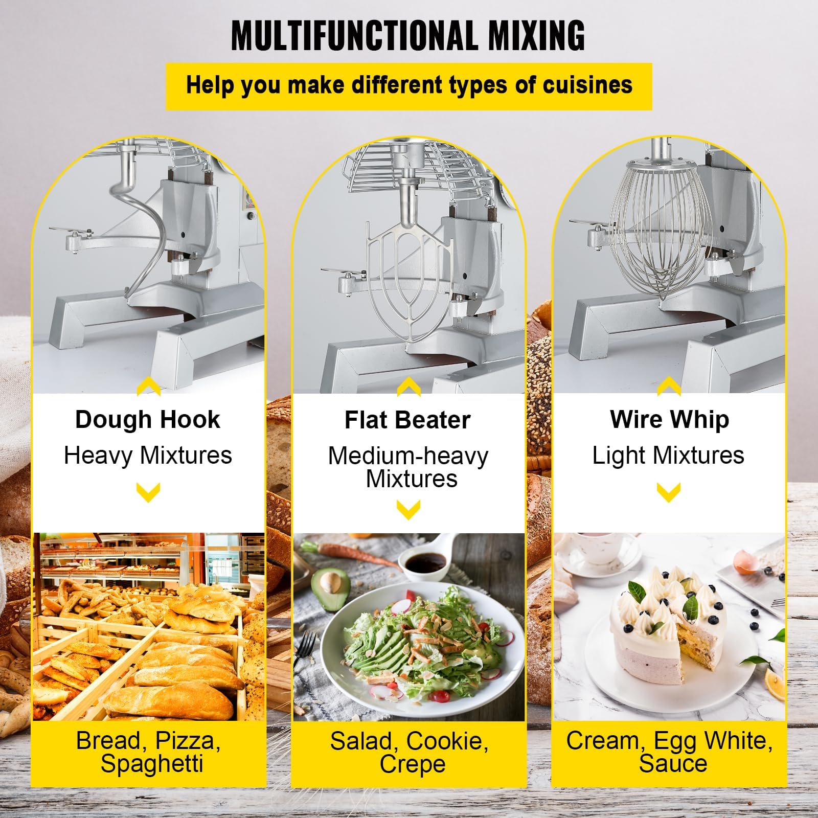 Mua Happybuy 10Qt Commercial Food Mixer with Timing Function ...