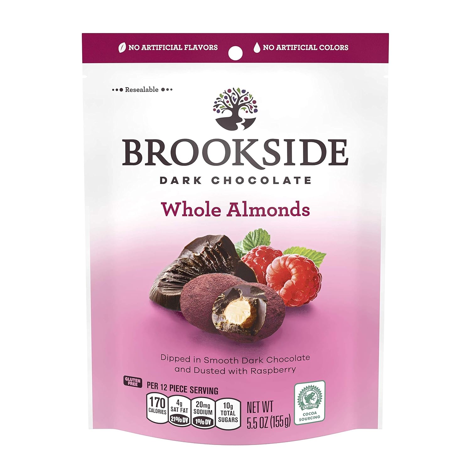 Amazon.com : BROOKSIDE Whole Almonds Raspberry : Grocery & Gourmet Food