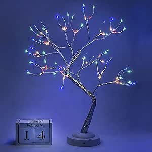 Amazon.com: 108 LED Multicolored, Bonsai Tree with 8 Lighting Modes ...