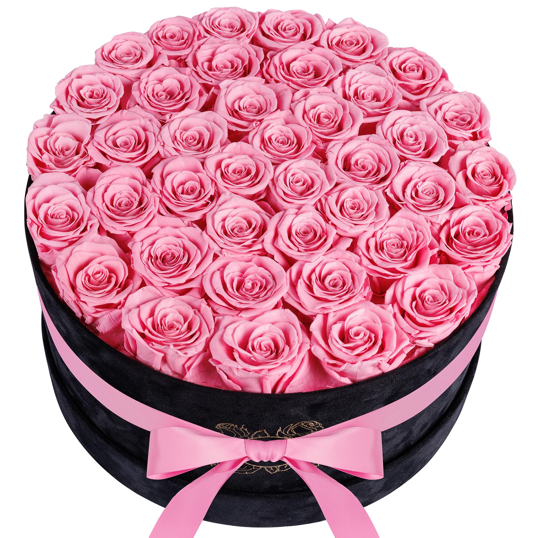 UFOREVER ROSES 40 Pieces Preserved Roses in Suede Box, Flowers for ...