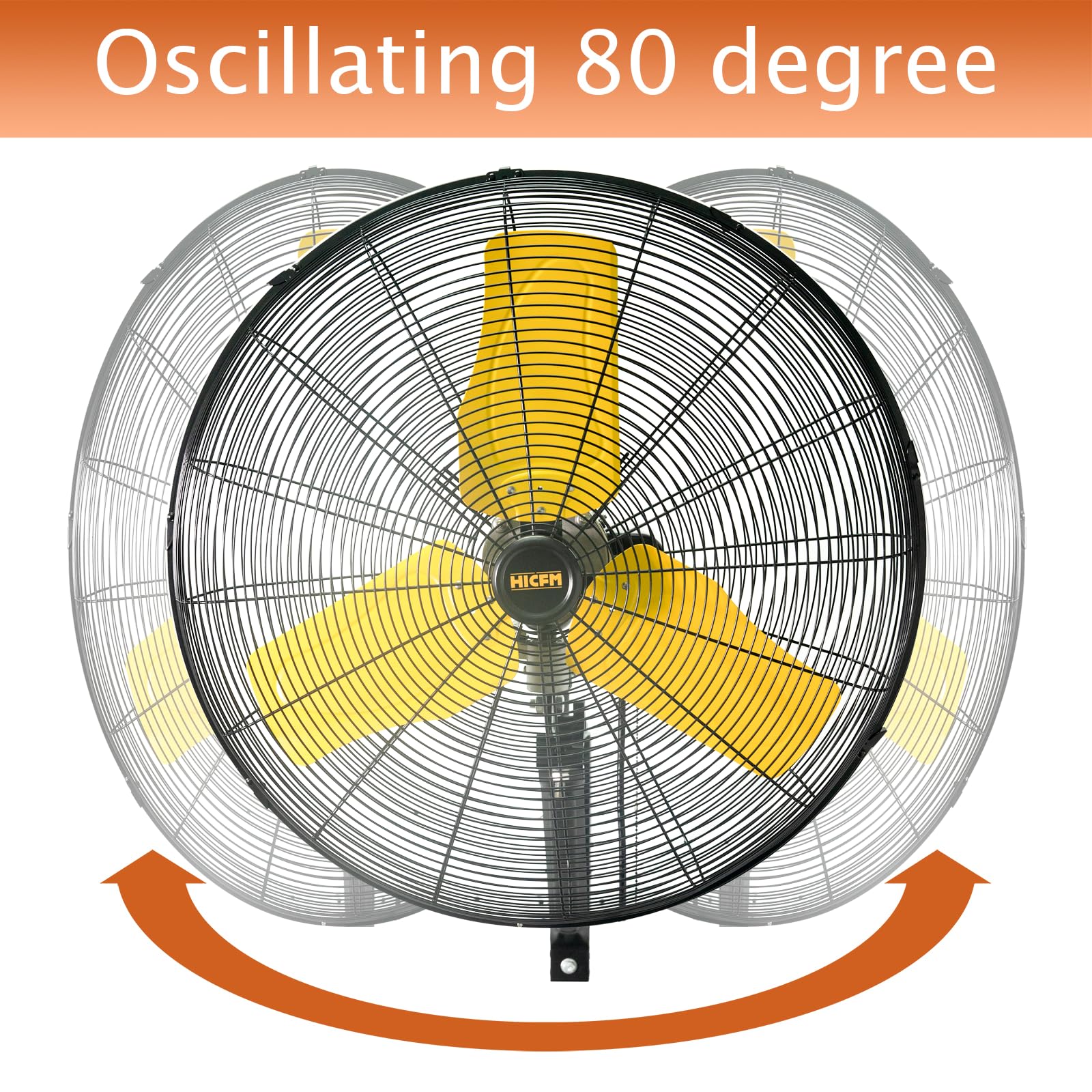 Mua HiCFM 24" Oscillating Wall Fan, 8900 CFM High Velocity Industrial ...