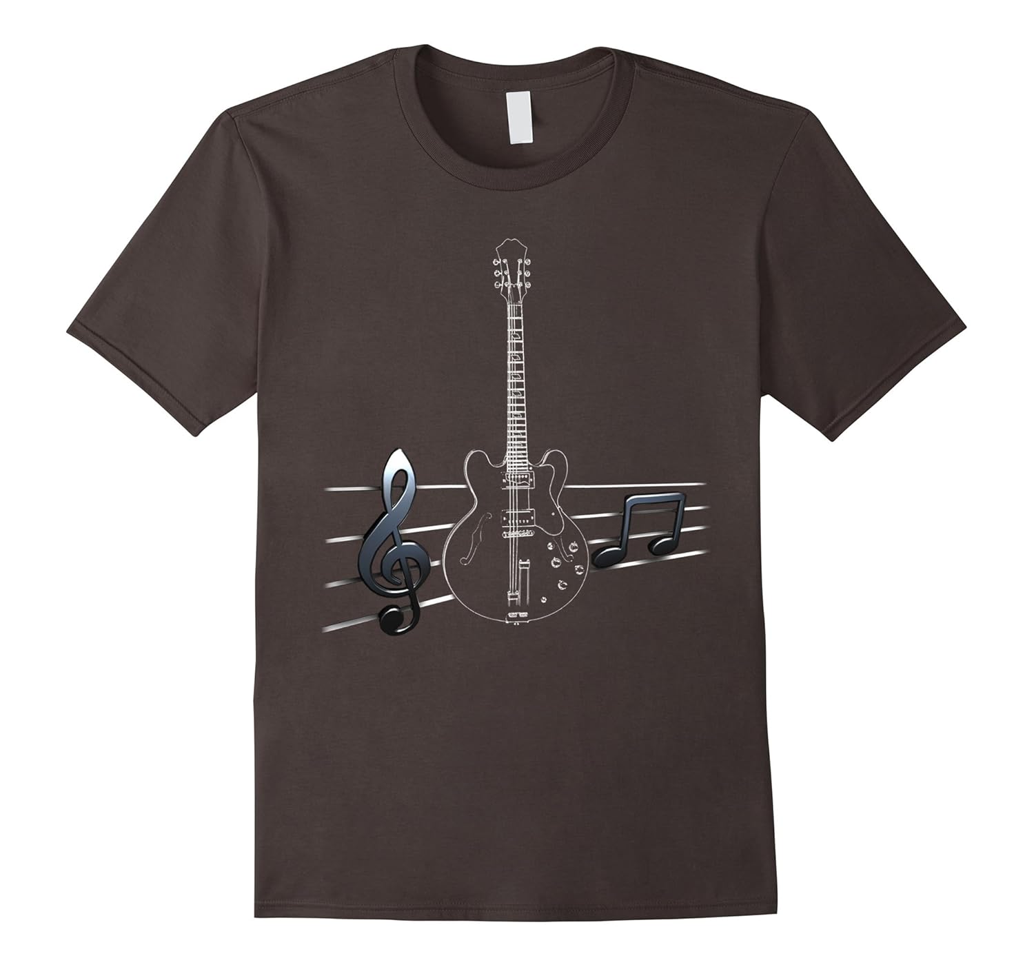 Guitar Music key Note T-shirt – Cool guitar tee for musician