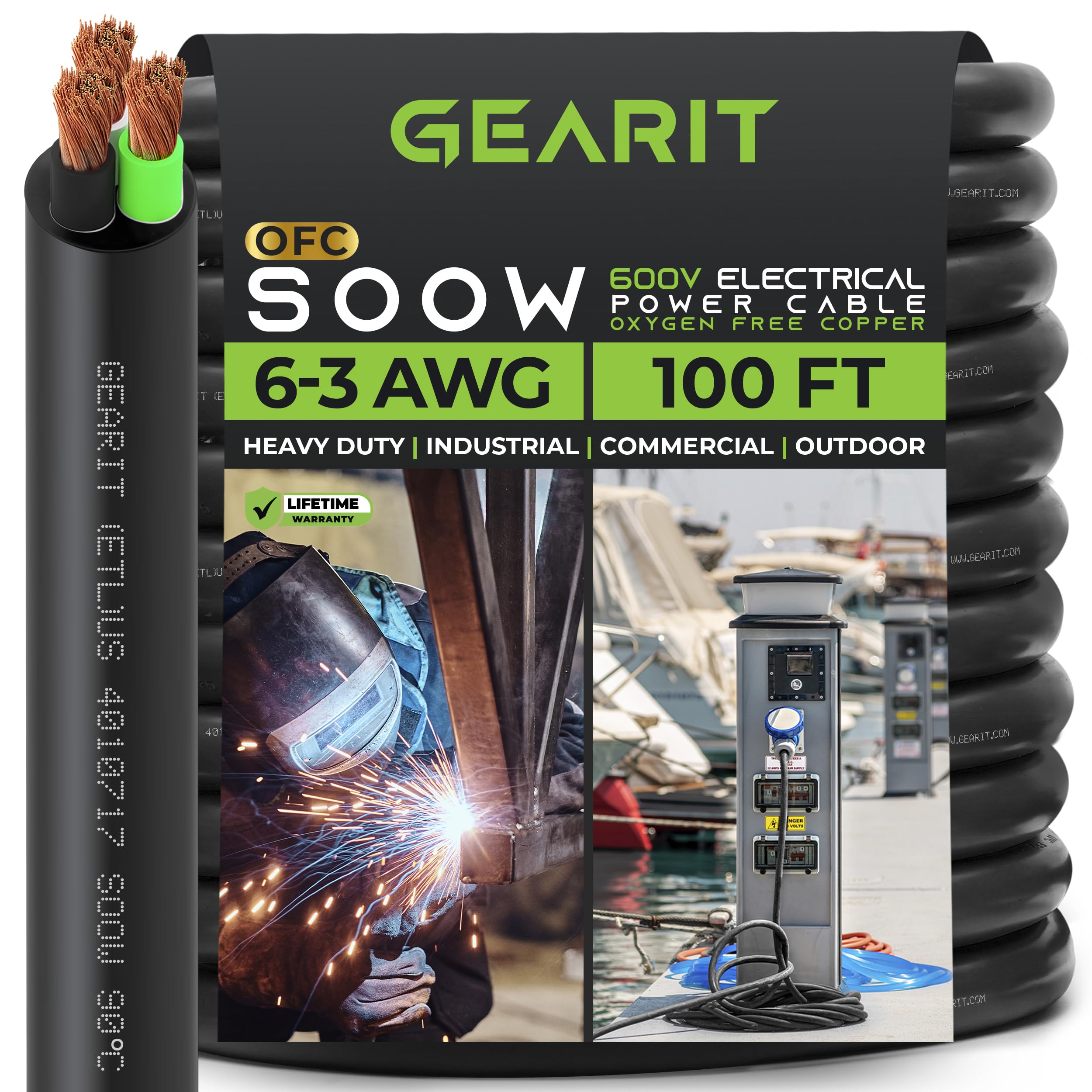 Mua GearIT 6/3 6 AWG Portable Power Cable (100 Feet - 3 Conductor) SOOW ...