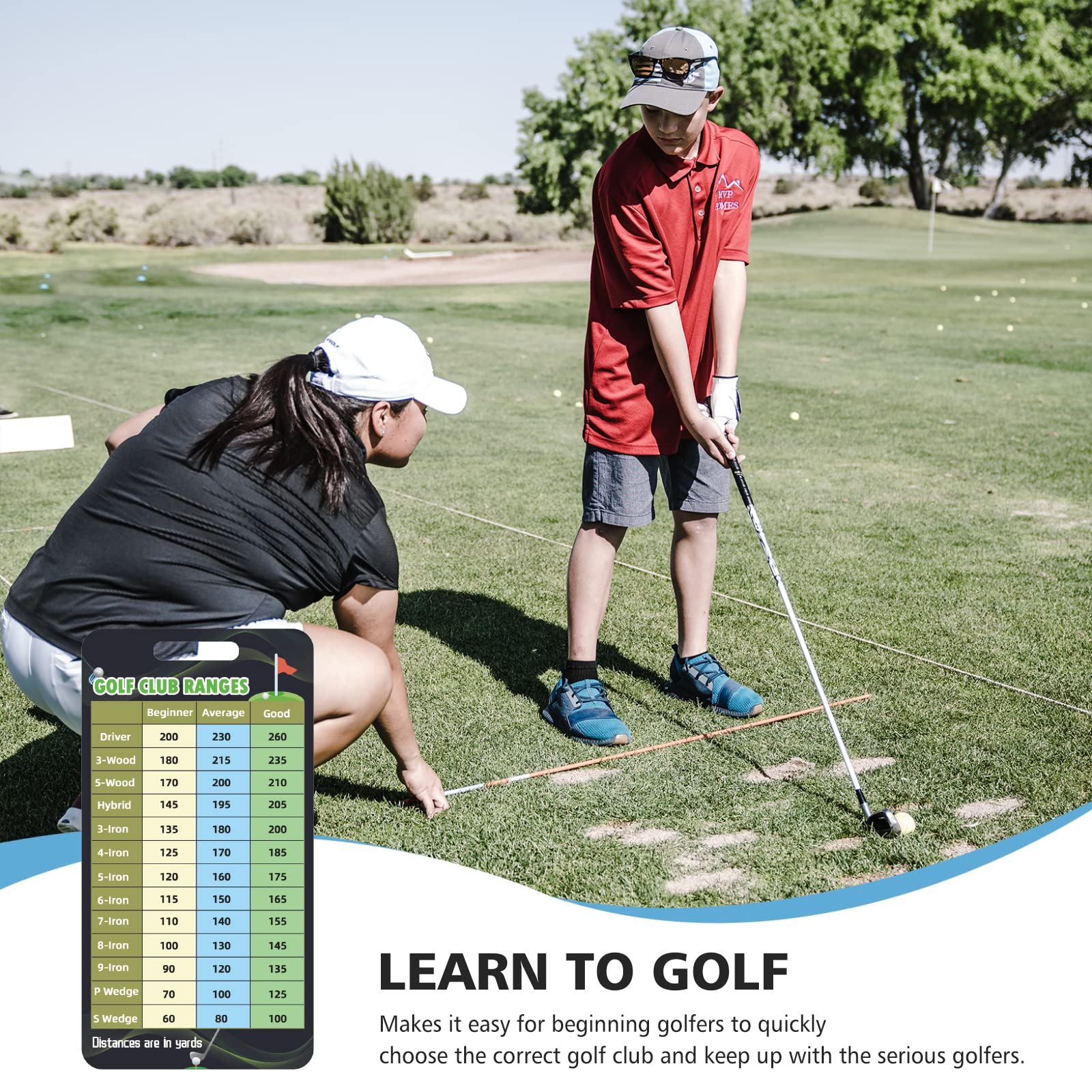 Mua Golf Club Range Chart Card Golf Club Range Estimation Cheat Sheet ...