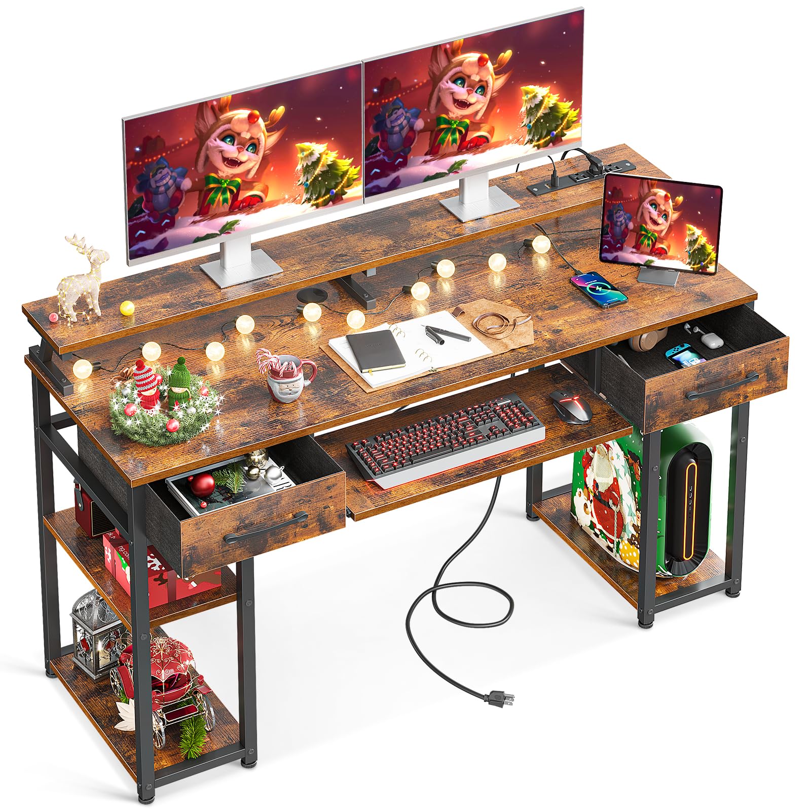 Mua ODK 55 inch Computer Office Desk with USB Charging Port and ...