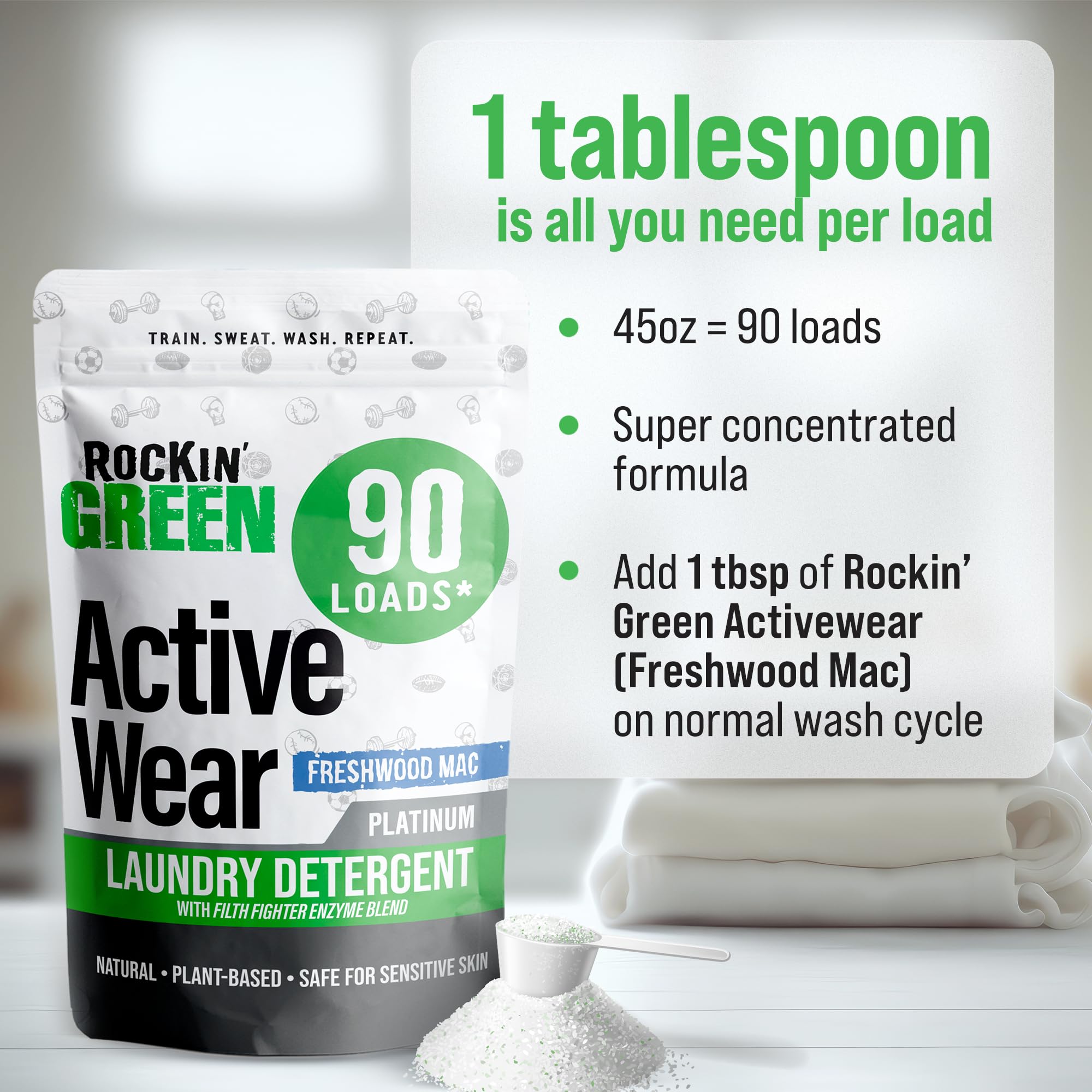 Mua Rockin' Green Laundry Detergent, Plant based, All Natural Laundry ...