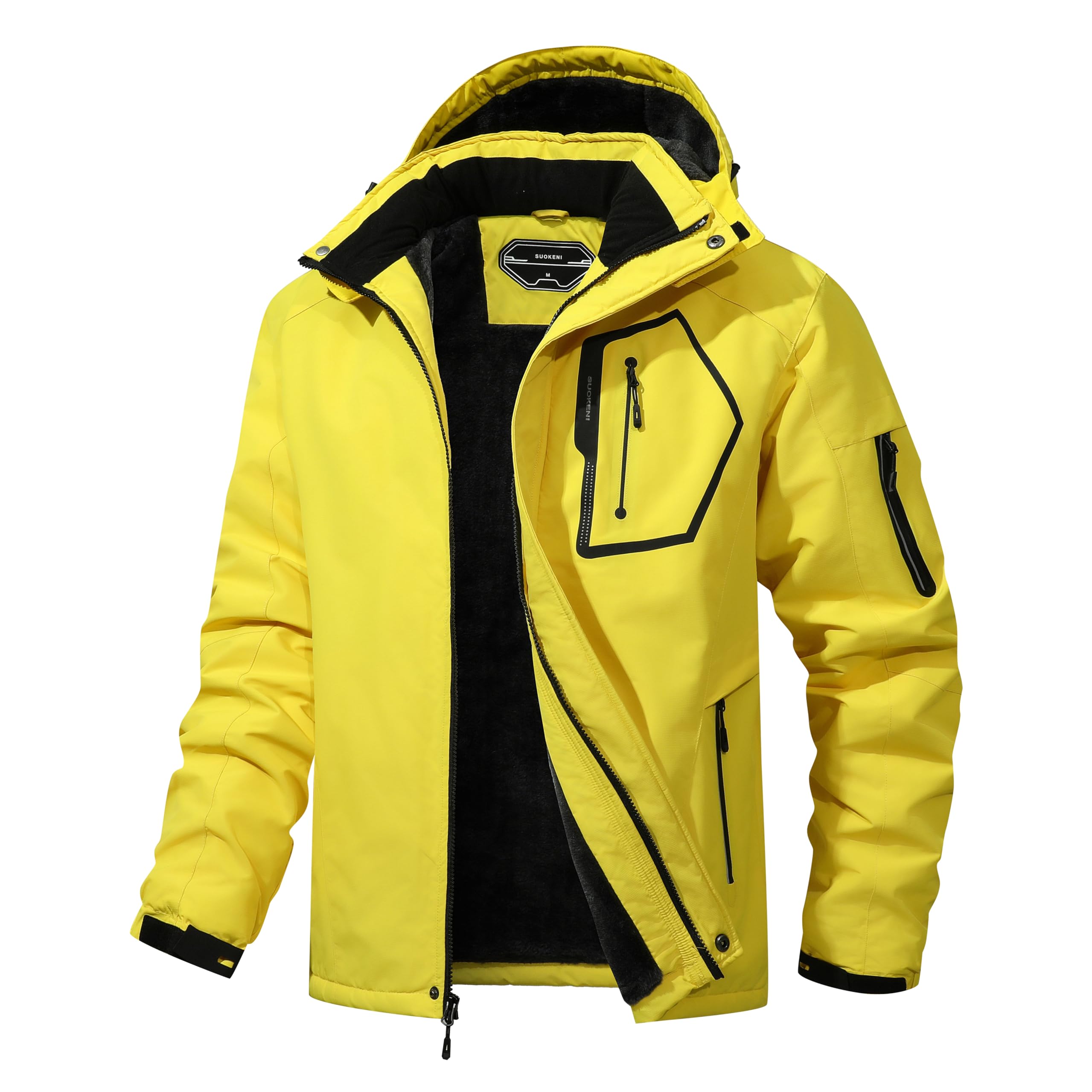 UTWGN Men's Ski Jacket Winter Warm Snow Coat Waterproof Windbreaker ...
