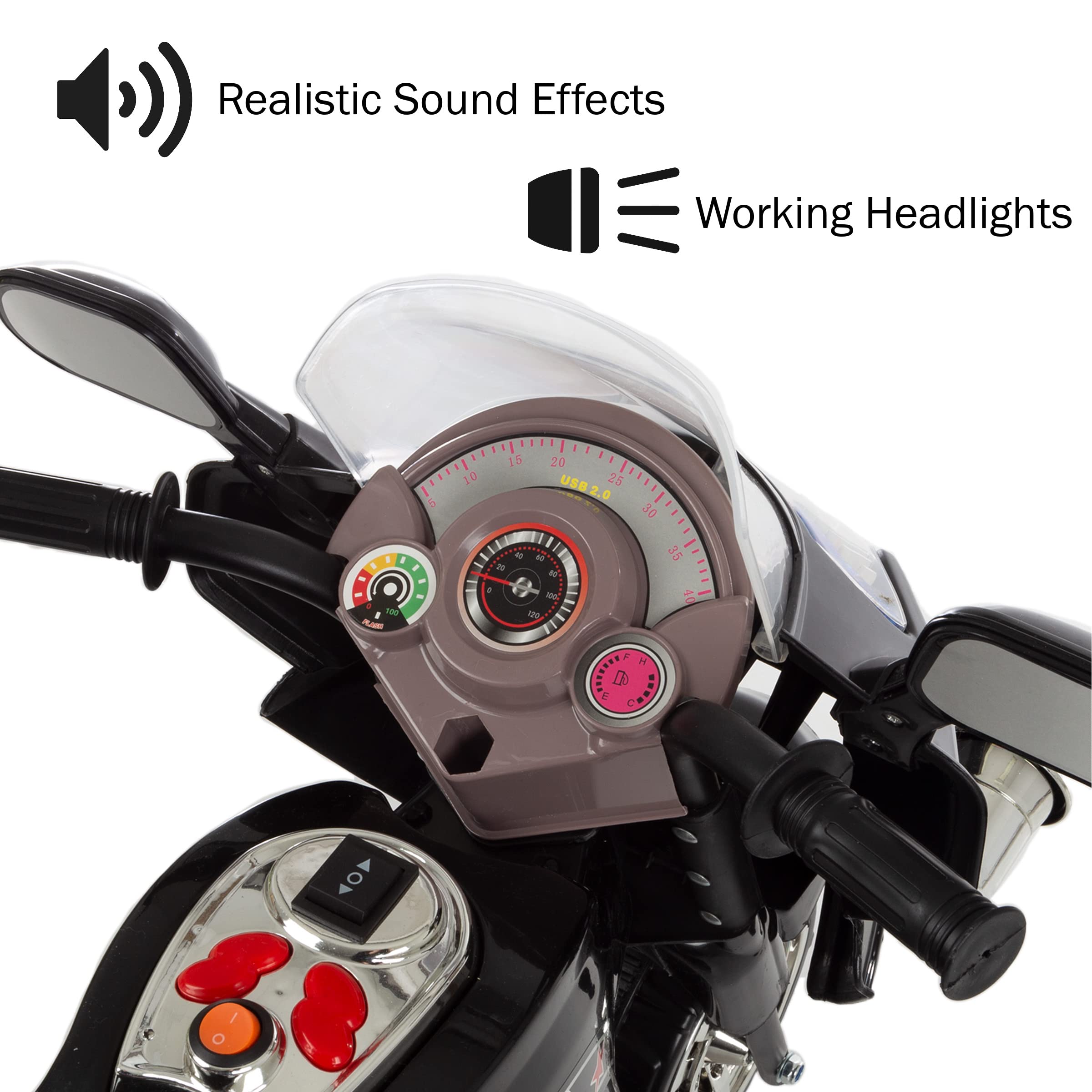 Mua Ride on Toy, 3 Wheel Motorcycle Trike for Kids by Rockin' Rollers ...