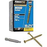Amazon.com: Power Pro Premium Exterior Wood Screws (#8 x 2) - 1lb Box ...