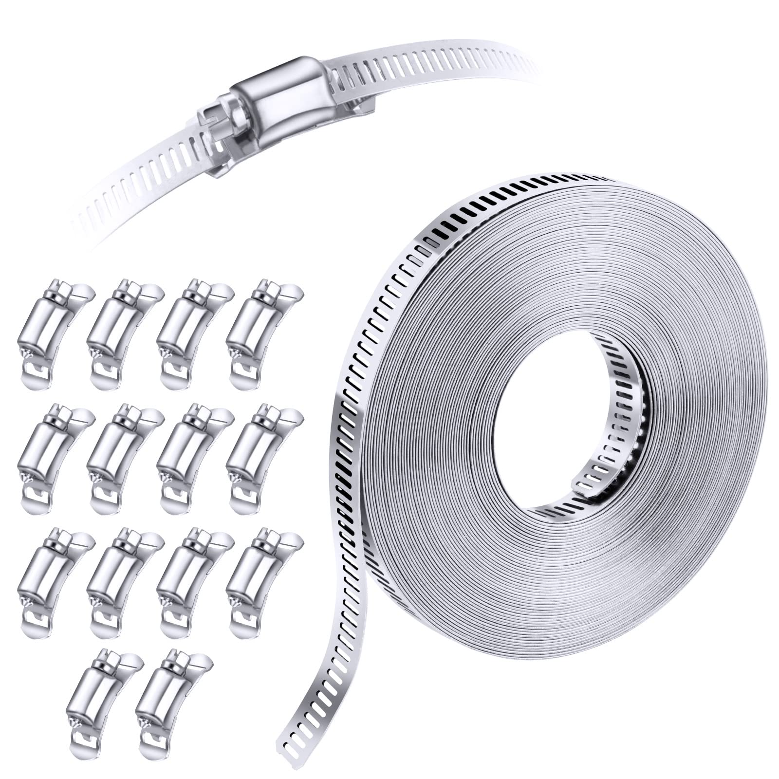 Mua DIY Hose Clamp System Kit, 35 FT Strap + 14 Fasteners, 304 ...