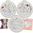Amazon.com: CRAFTILOO Embroidery Kits for Adults Hand Embroidery kit ...
