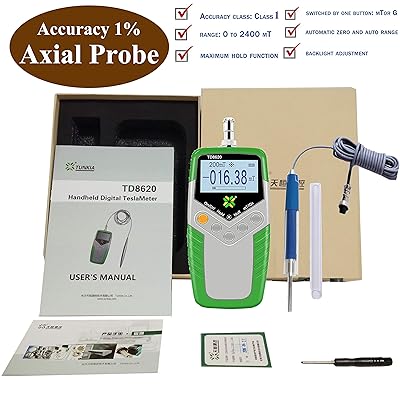 Buy VTSYIQI Axial Probe Tesla Meter Permanent Magnet Gauss meter High ...