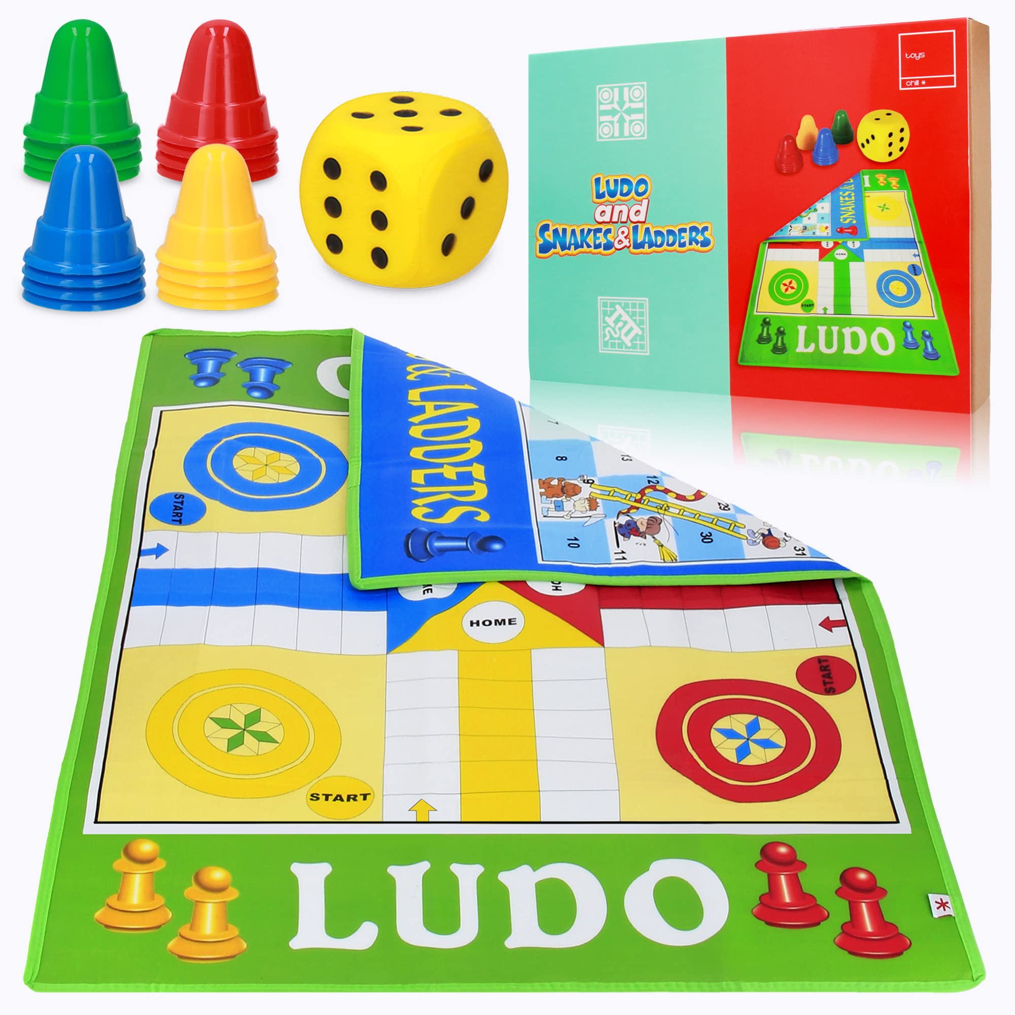 Mua Ludo and Snakes & Ladders - Giant Playing Mat 51 x 37 Inches, 2 ...