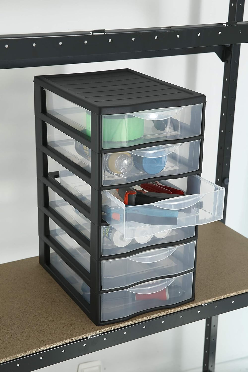 Sundis 10-Drawer DIY Storage Tower, Black – BigaMart
