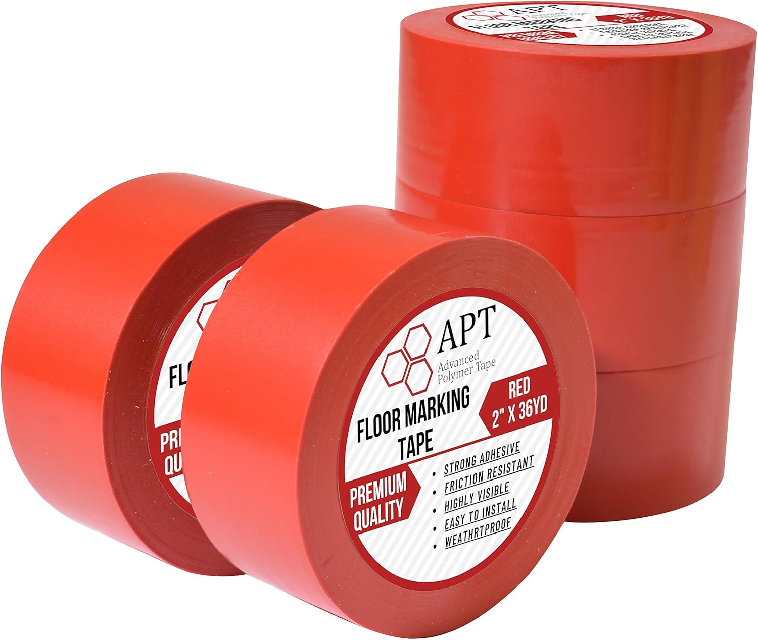 APT, (2-inch Width X 36 Yds Length) PVC Marking Tape, Premium Vinyl ...