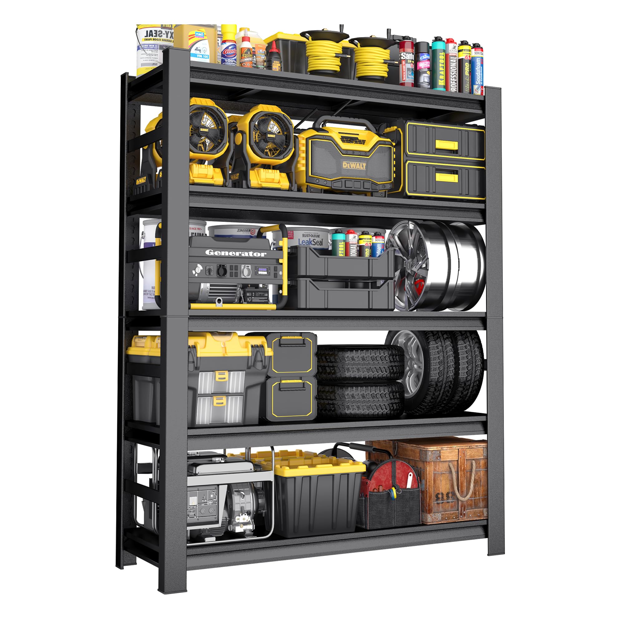 ErgoNova 72" H Garage Shelving,3500LBS Heavy Duty Garage Storage ...