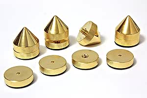 Solid Brass Isolation Feet Cones for Audio Video Equipment (Set of 4 ...
