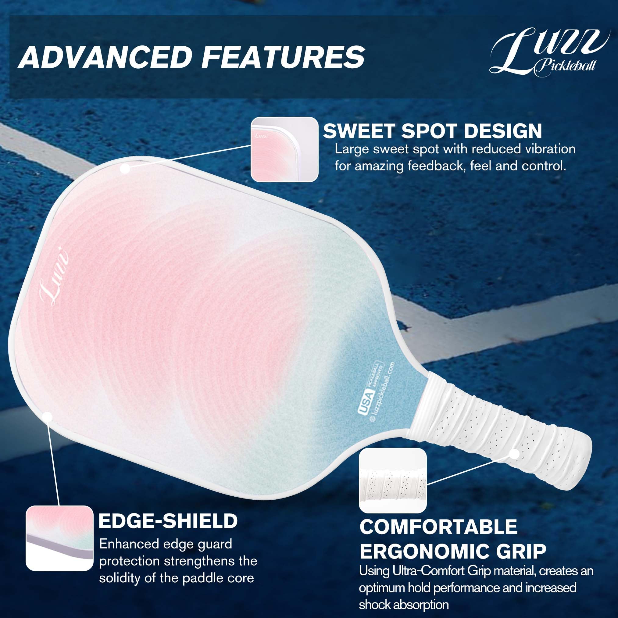 Mua Luzz Pickleball Paddles, Sandblasted Carbon Fiber Pickleball Paddle ...