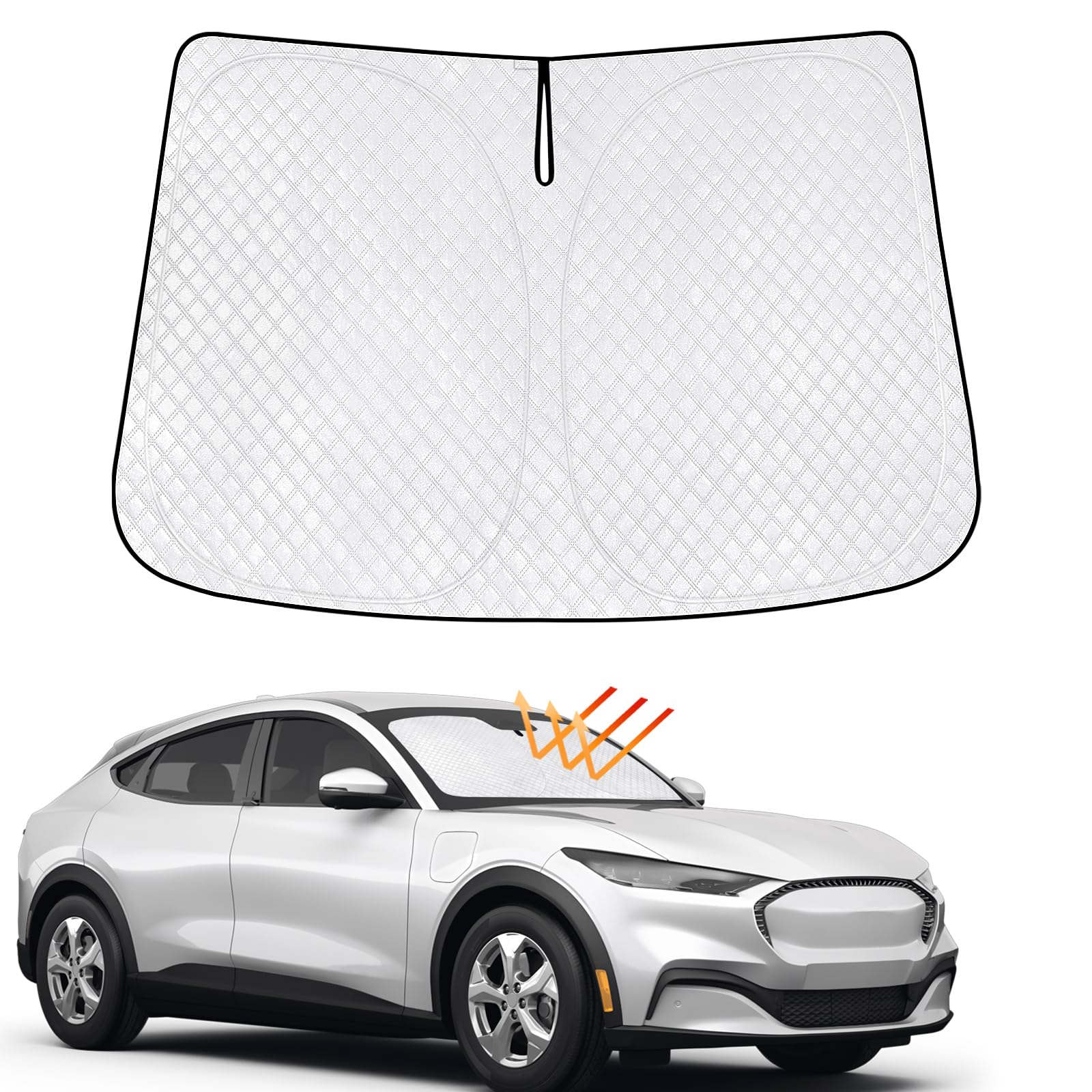 KMF Windshield Sun Shade for Ford Mustang Mach-E 2021-2024 with 310T ...