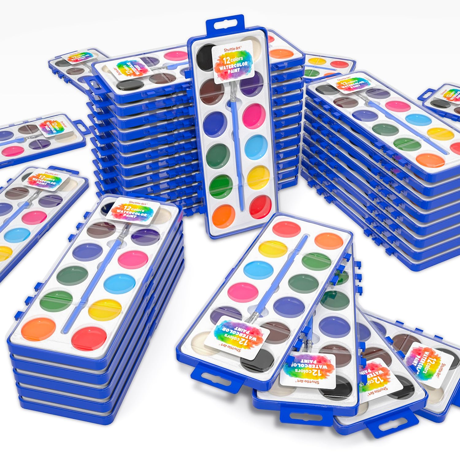 Mua 12 Colors Watercolor Paint Set Bulk, 60 Pack, Watercolor Paint Set ...