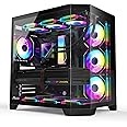Amazon.com: RUIX OV303 ATX Mid-Tower PC Case, Pre-Installed 4 x 120mm ...