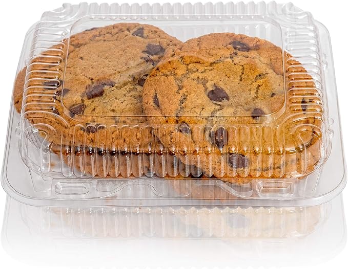 Amazon.com: Clear Plastic Hinged Food containers - Sturdy Disposable ...