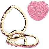 Amazon.com: Dimeho Compact Folding Mirror Heart Shaped Magnifying Mini ...