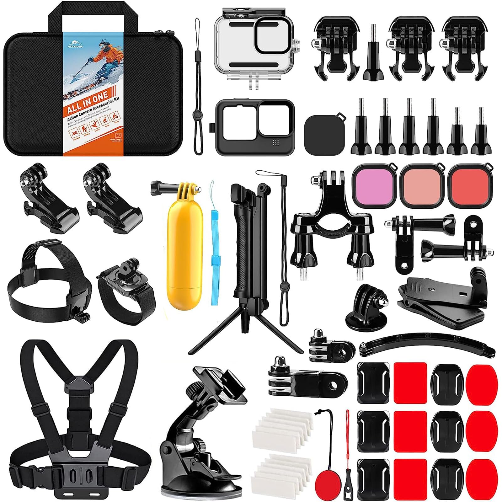 HONGDAK Action Camera Accessories Kit for GoPro Hero 12 11 10 9 Black ...