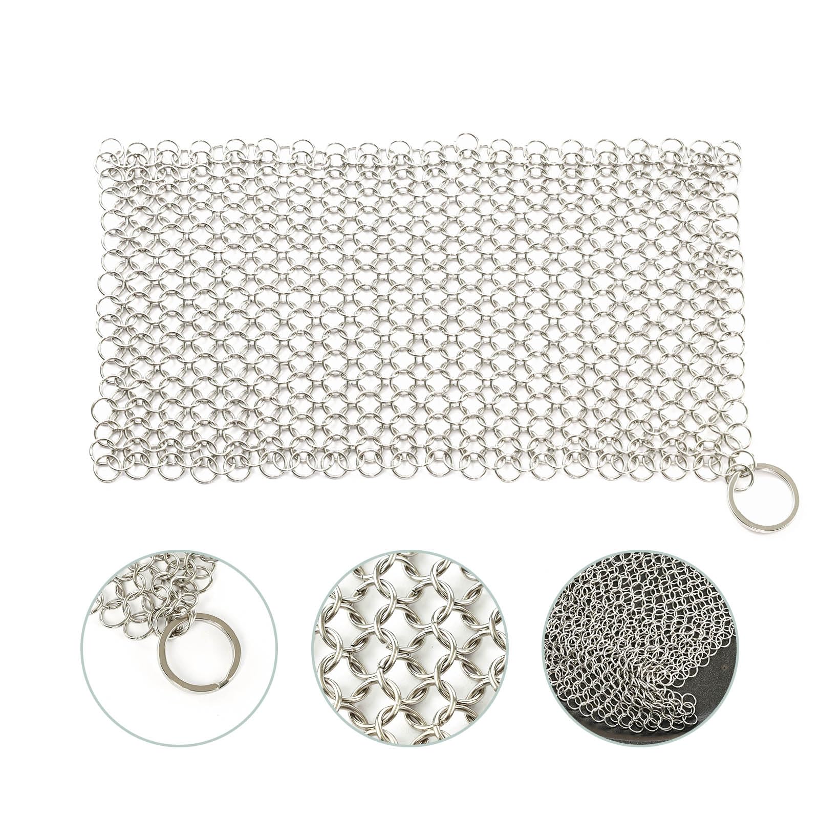 Mua Cast Iron Cleaning Scrubber-Stainless Steel Chainmail for Pans ...