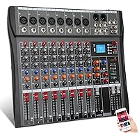 Amazon.com: 8-Channel Wireless Audio Mixer,Professional DJ Equipment ...