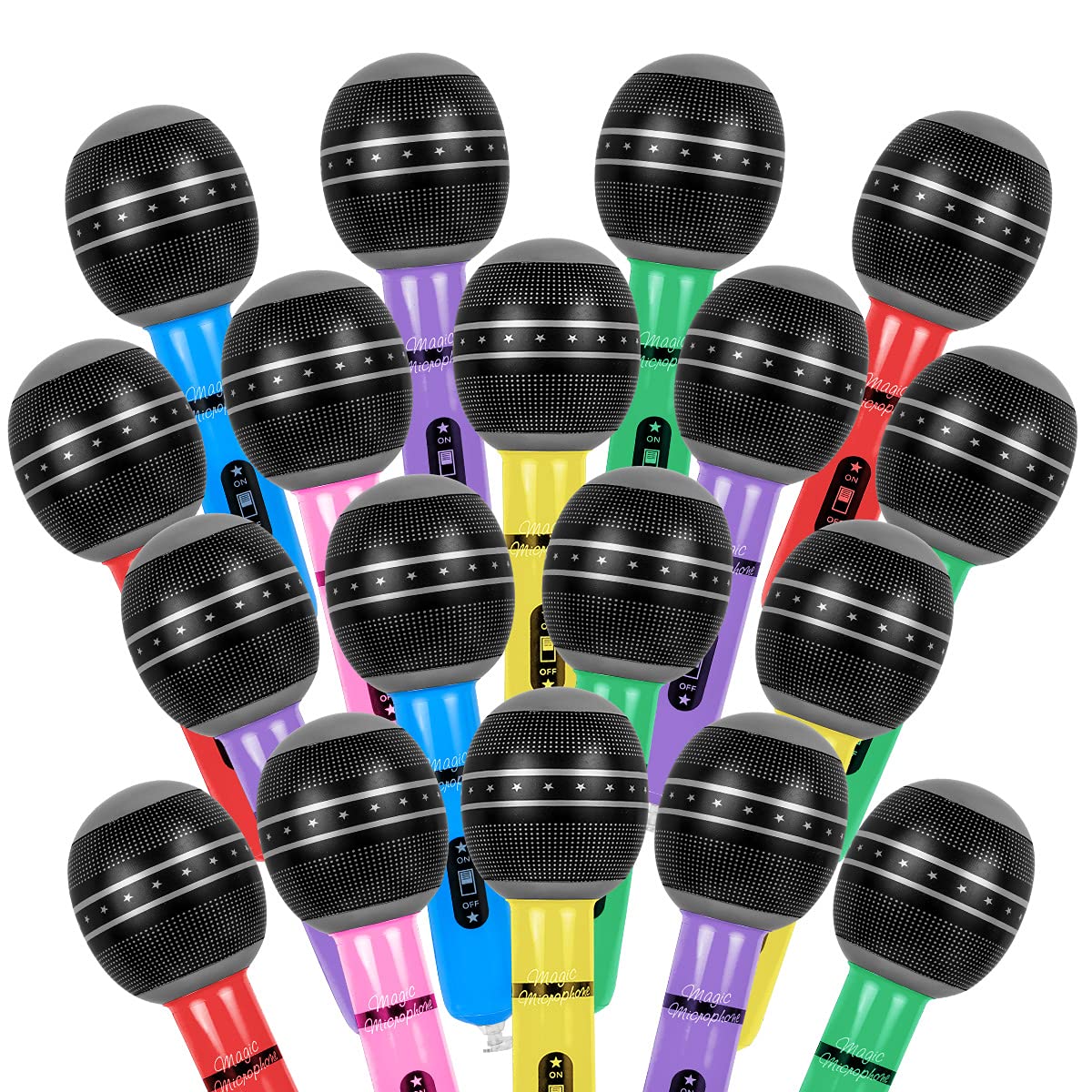 JOLLYSTYLE 30 Pieces Inflatable Microphones for 80s 90s Party ...