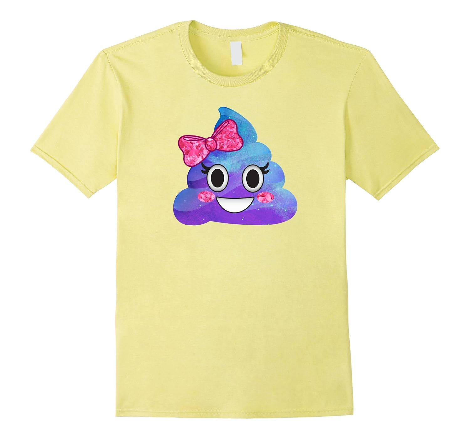 Cute Emoji Poop Pink Bow Blue Galaxy Space Party T Shirt-4LVS – 4loveshirt