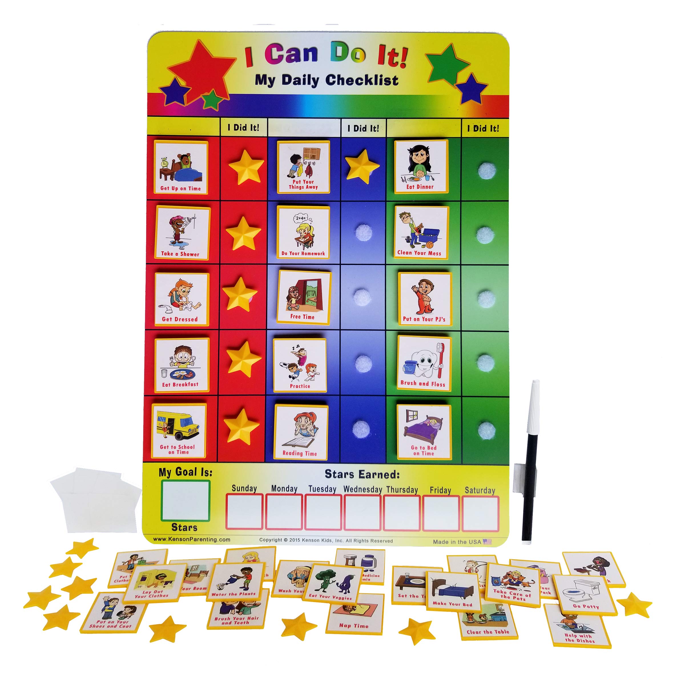 Mua Kenson Kids "I Can Do It" My Daily Checklist Incentive Star Chart ...
