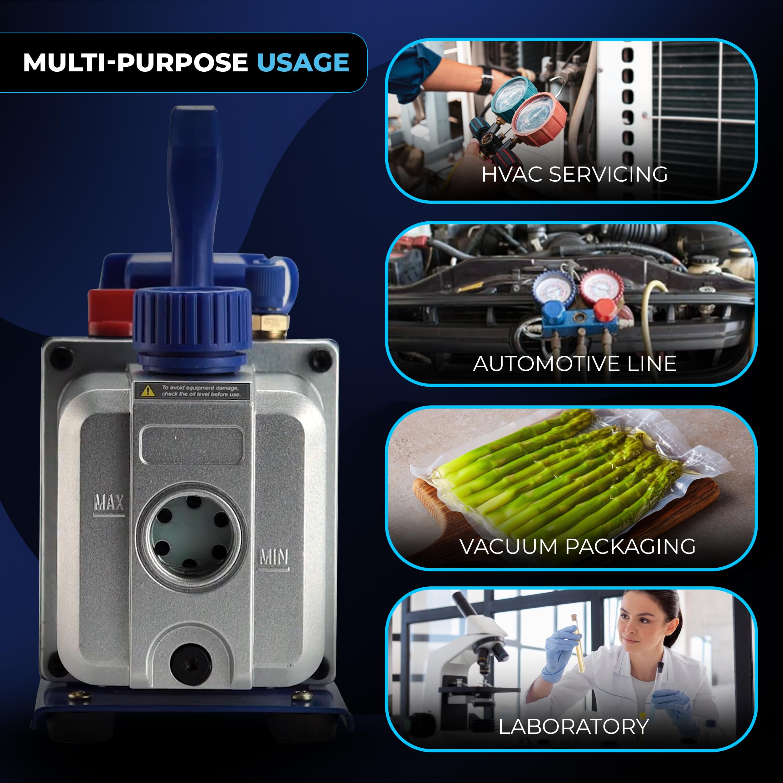 Mua Hiatsu 4 CFM Vacuum Pump for AC System - HVAC Vacuum Pump - 1/4 HP ...