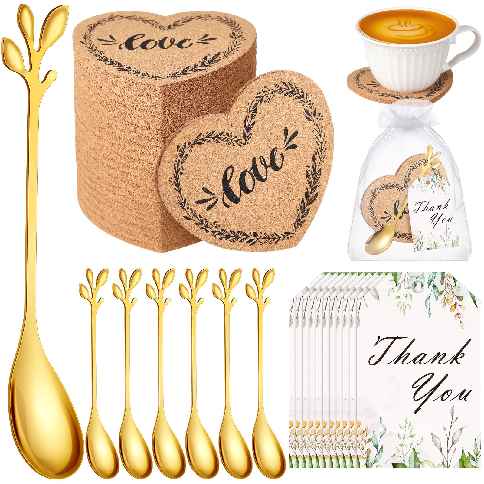 Yiyiring 100 Pack Bridal Shower Tea Party Favor for Guest Wedding ...