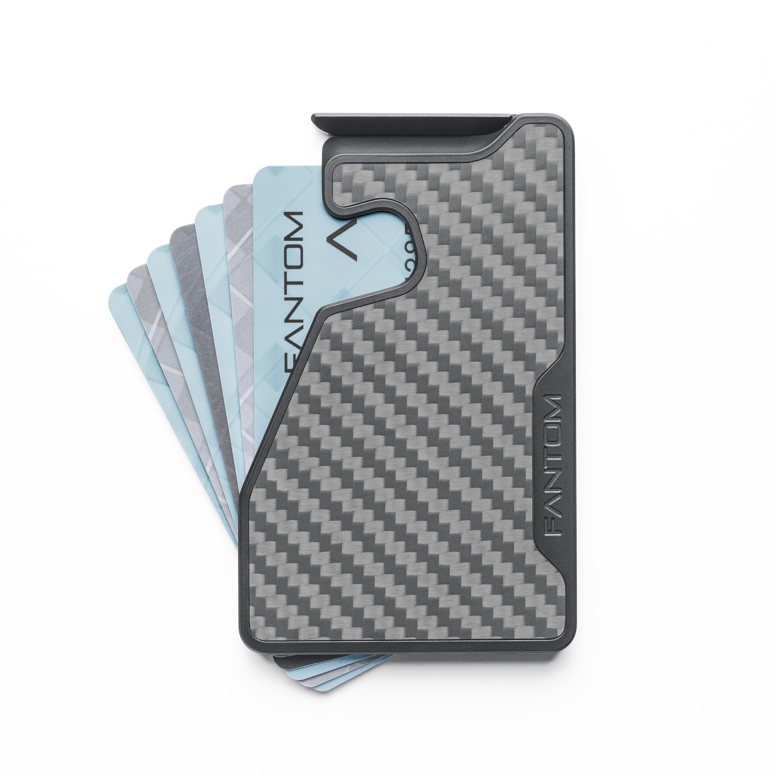 FANTOM X Card Fanning Wallet, RFID Aluminum Card Holder, Carbon, Extra ...