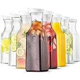 Amazon.com: YOUEON 8 Pack 50 Oz Plastic Water Carafe with Lid and Label ...