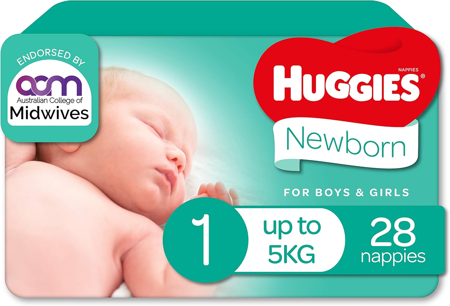 Huggies Ultimate Nappies, Unisex, Size 1 Newborn (Up To 5kg) 28 Count ...