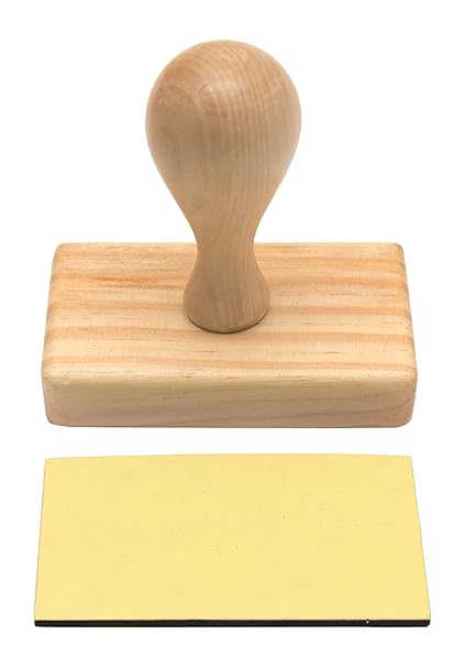 Rico Design Wooden Stamp Handle, Rectangular, Wood, Nature, 4.5 x 8 x 8 ...
