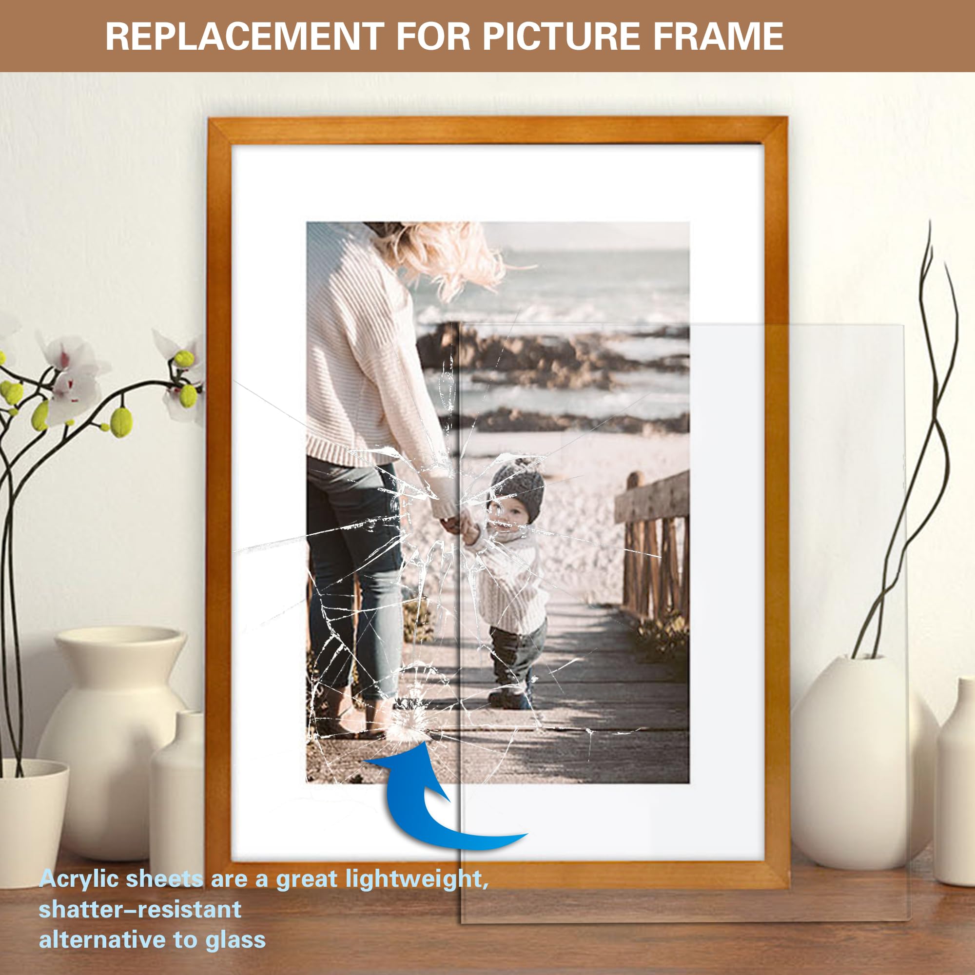 Mua 10 Pack 5.12x7.08 Clear Acrylic Sheet 1mm Thick, Clear Plexiglass ...