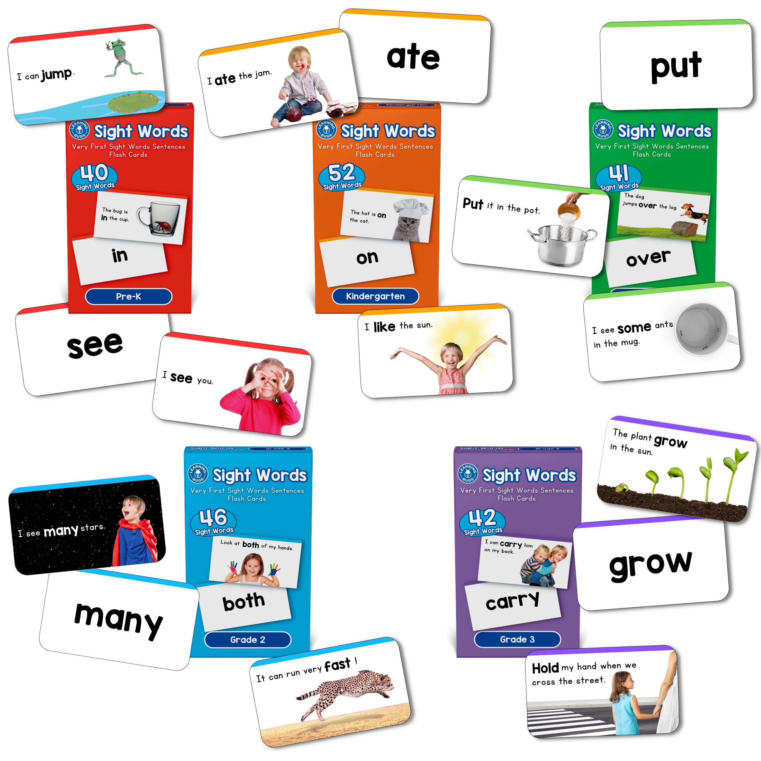 Mua LEARNING BUGS 220 Very First Sight Words Sentences Flash Cards ...