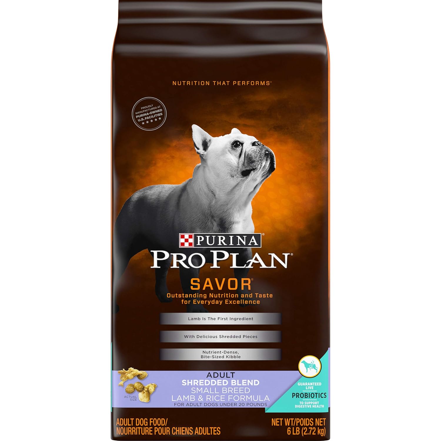 Purina Pro Plan Savor Shredded Blend Small Breed Lamb & Rice Formula ...