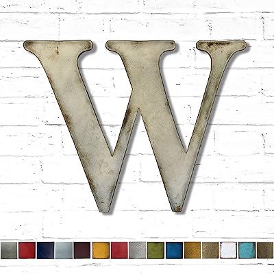 Buy Metal Letter W - 8", 12", 16", 22", 30" or 35" inch tall - Handmade ...